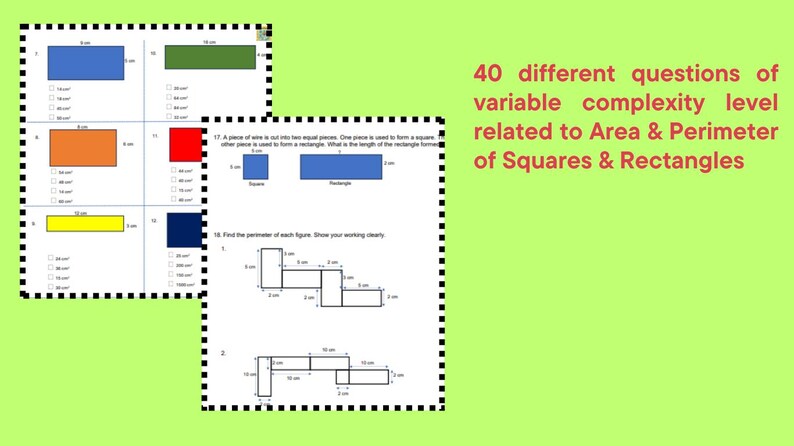 Grade 4 Math Worksheet | Area & Perimeter | Area and Perimeter ...
