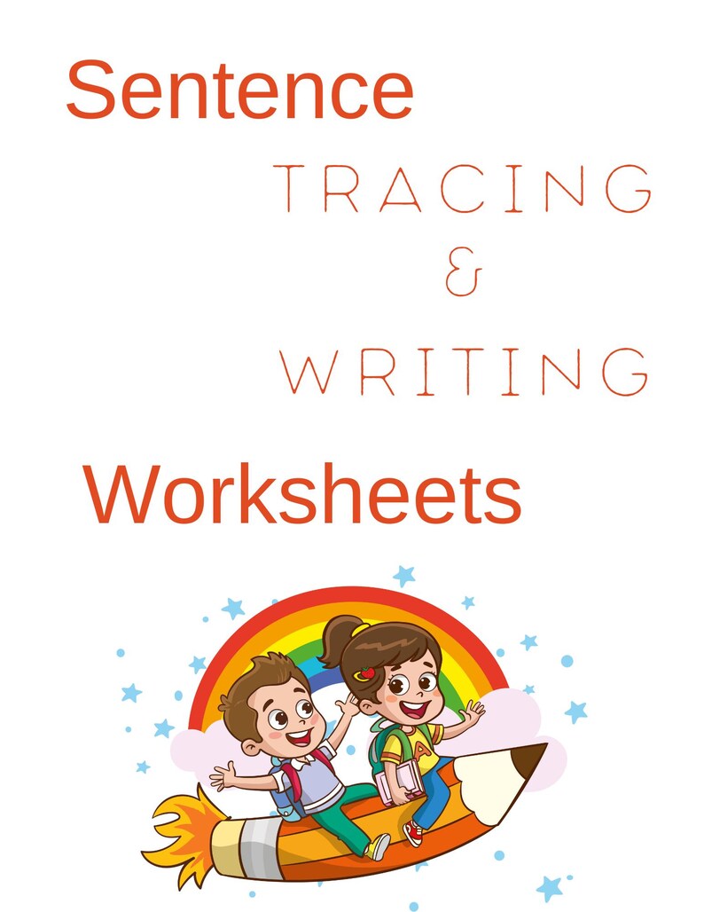 Grade 2 Sentence Tracing and Writing Worksheets | Handwriting Practice ...