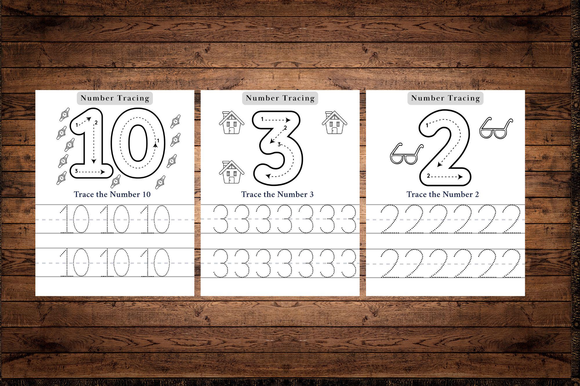 20 Number Tracing Worksheets | 0-20 Printable | Preschool Handwriting ...