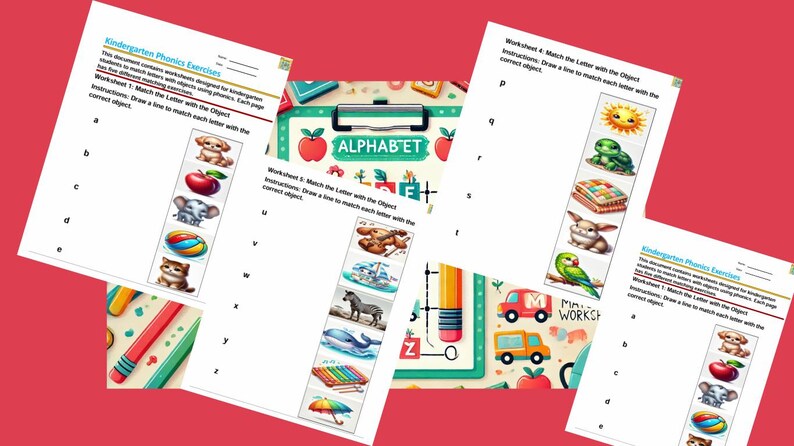 Alphabet Matching Worksheets for Kids | Fun Printable Kindergarten ...