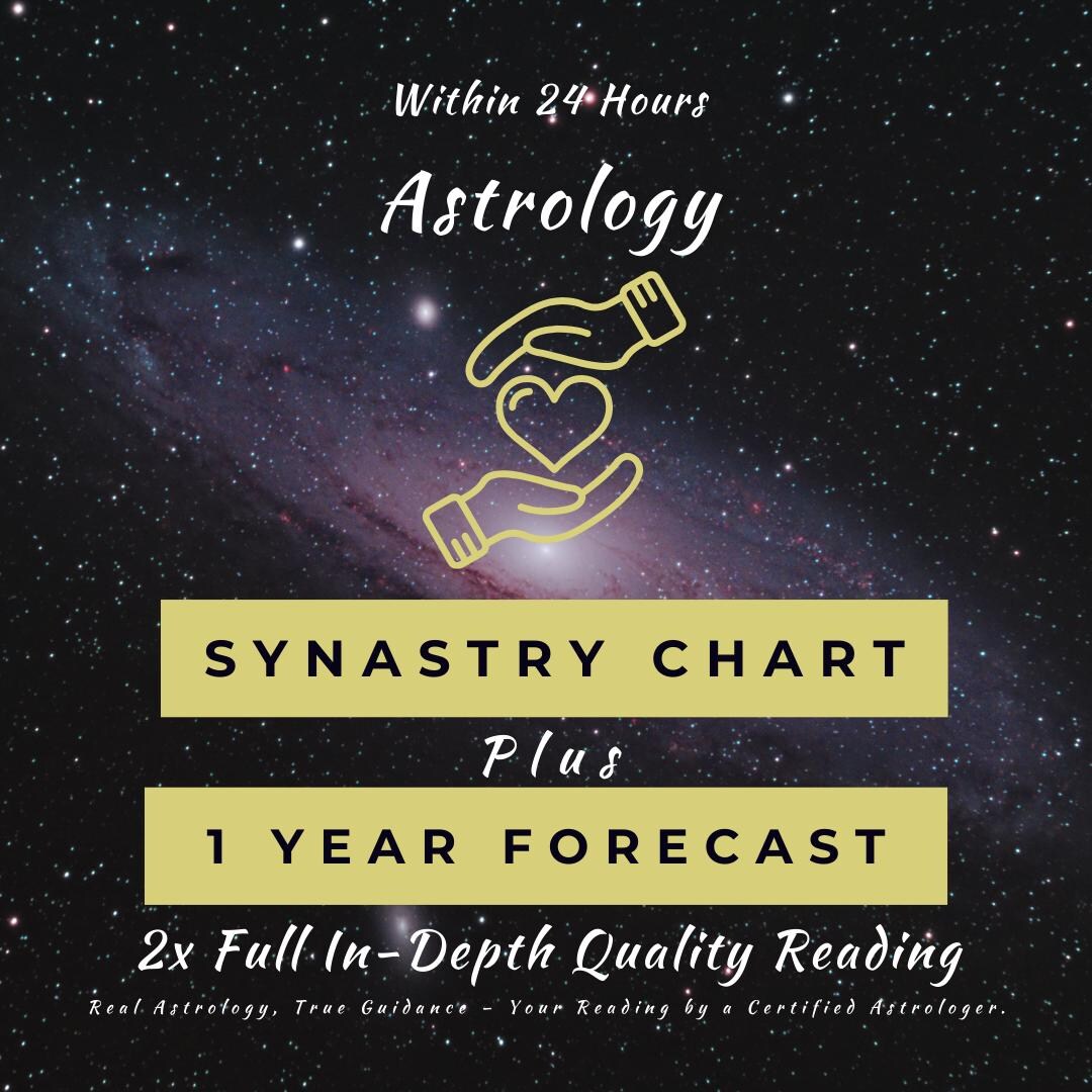 Synastry Reading Relationship Chart Report + 1 Year Synastry Forecast ...