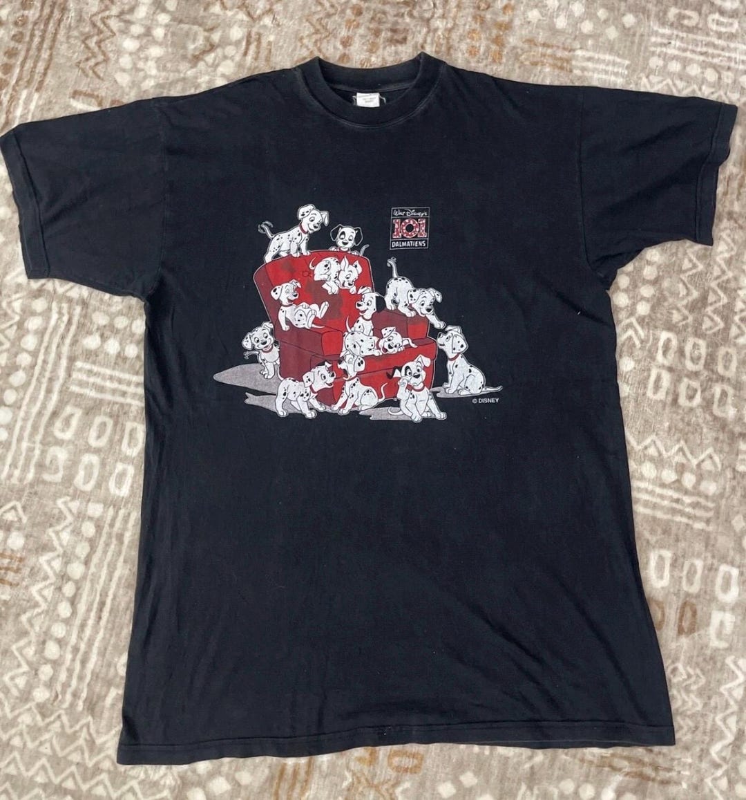 Vintage Disney 101 Dalmatian XL Black Cartoon Rare - Etsy