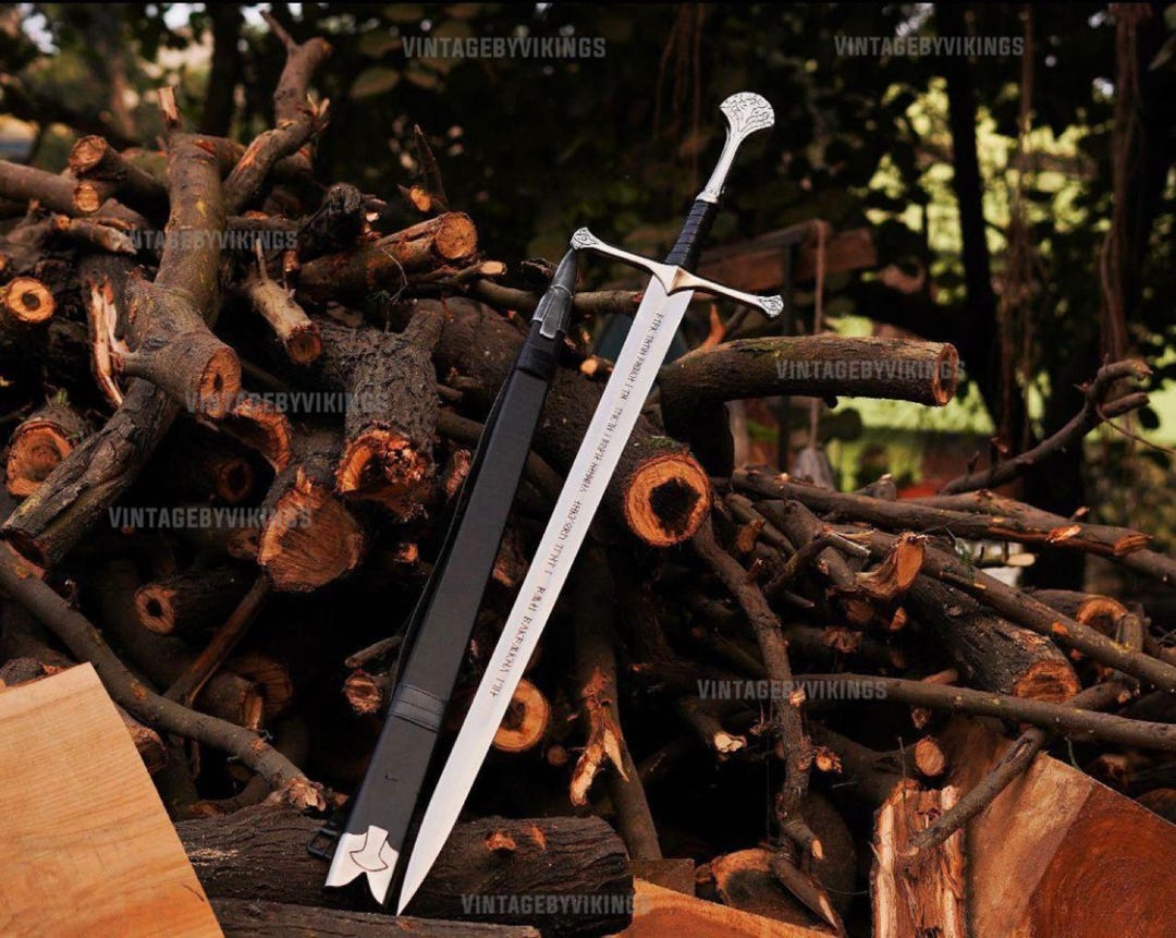 The King Aragorn Sword With Scabbard | Master Sword of Replica | Epic ...