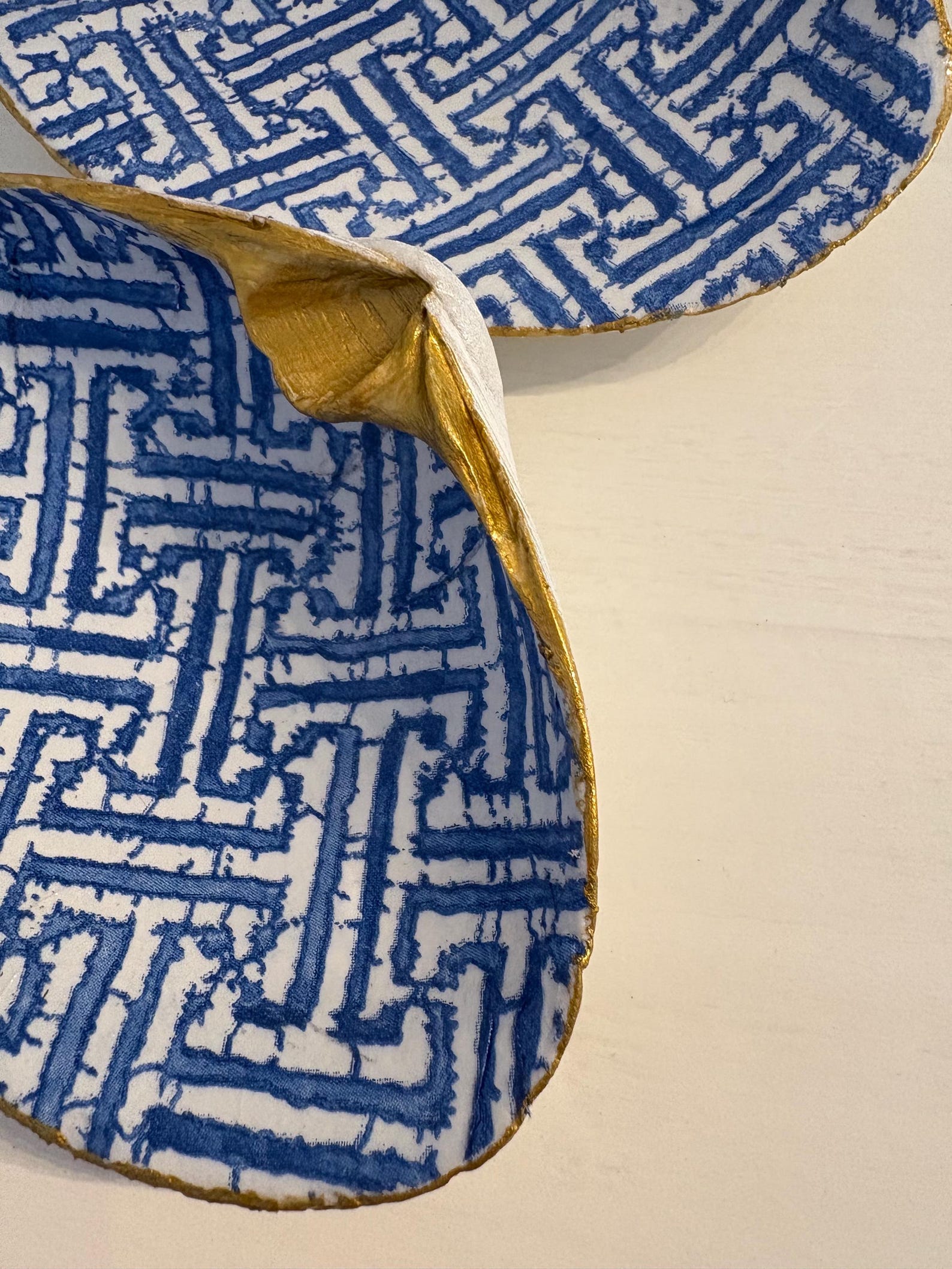 Decoupage Clam Shell Ring Dish: Coastal Decor Blue White Decor With ...