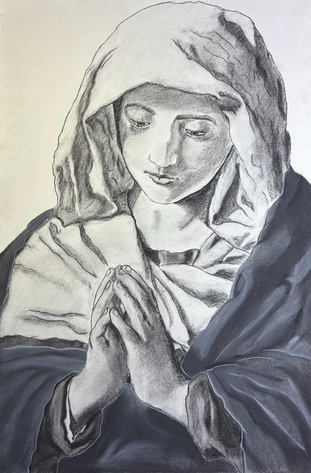 Patron Saint Custom Charcoal Drawing - Catholic Saint Portraits - Etsy