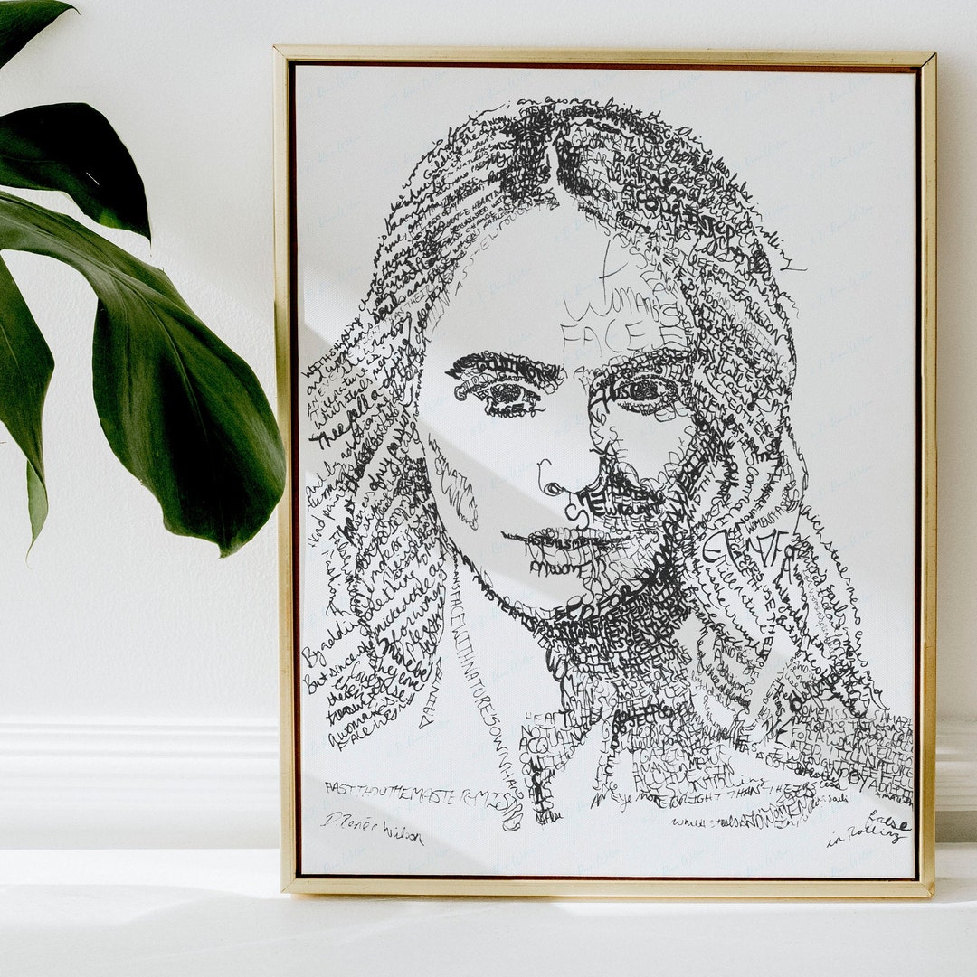 Shakespeare Word Art Portrait Poem Print Sonnet 20, Library Reading ...