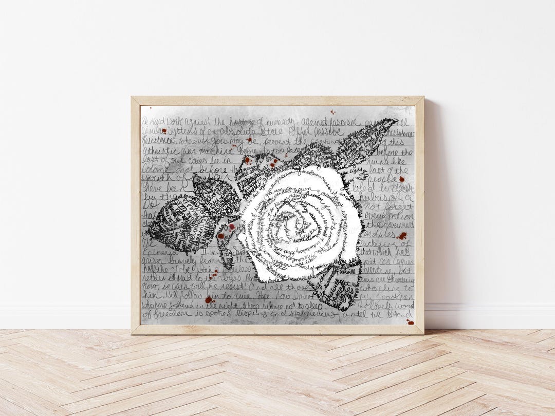 White Rose Resistance Word Art Print, Sophie Scholl Anti-fascist - Etsy