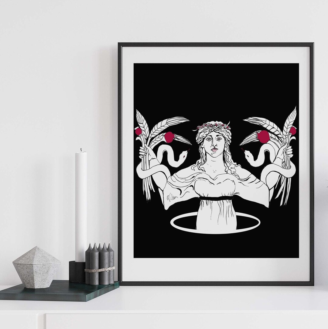 Persephone Goddess Art Print, Greek Mythology Wall Decor - Etsy