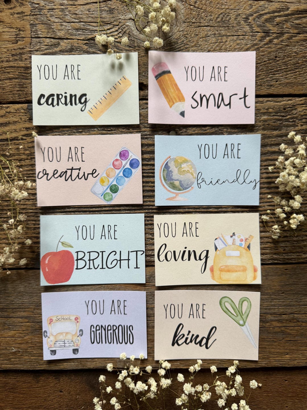 Printable Lunch Box Notes - Positive Affirmation School Supplies Set - Etsy