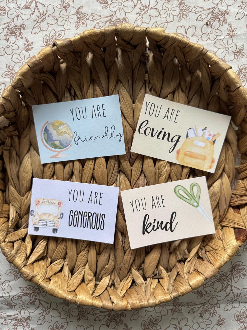 Printable Lunch Box Notes - Positive Affirmation School Supplies Set - Etsy