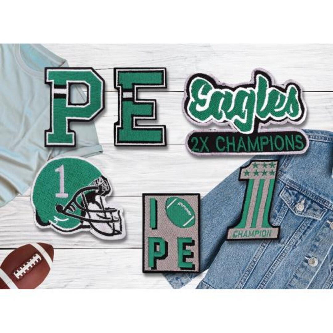 Philadelphia City Football Patches Set of 5 Unique Iron-on Patch for ...