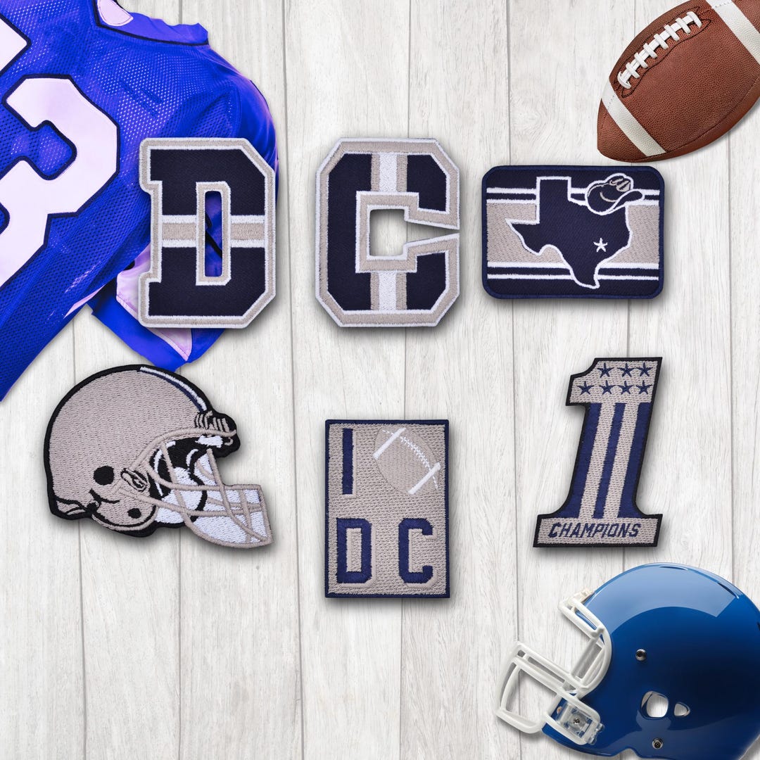 Dallas Football Patches Set of 6 Unique Iron-on Patch for Customizing ...