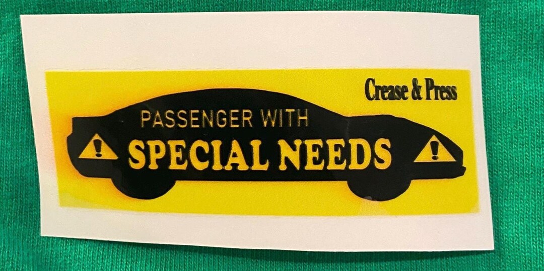 Two Special Needs Safety Stickers/outdoor Sticker/ Waterproof Sticker ...