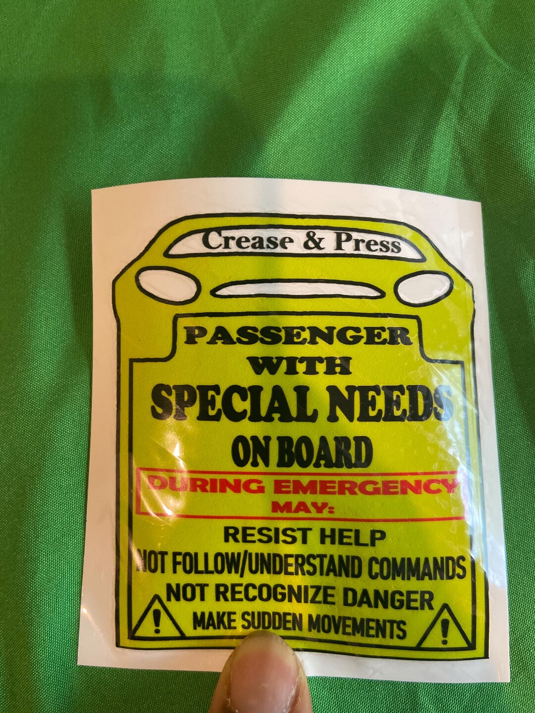 Special Needs Safety Stickers/outdoor Sticker/waterproof Sticker/sedan ...