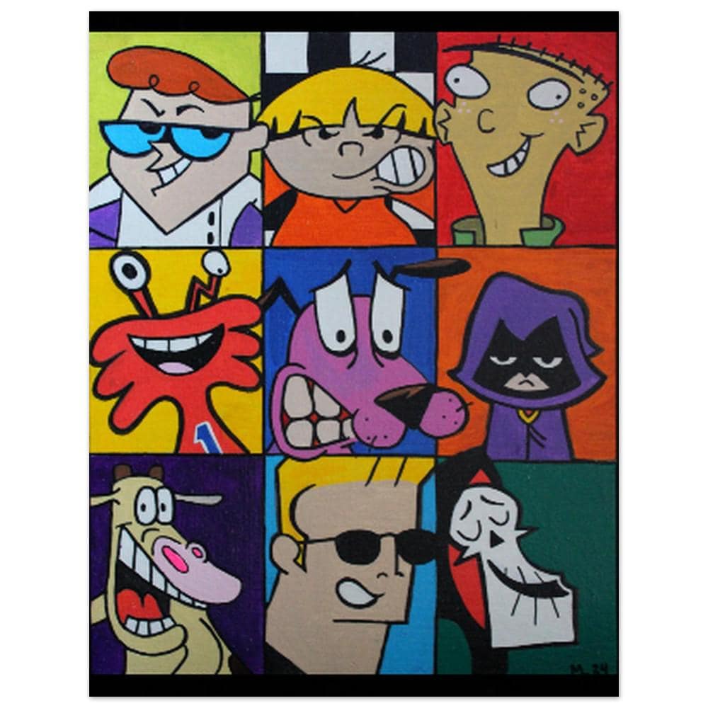 Cartoon Network Character Art Print - Nostalgic Wall Decor - Etsy