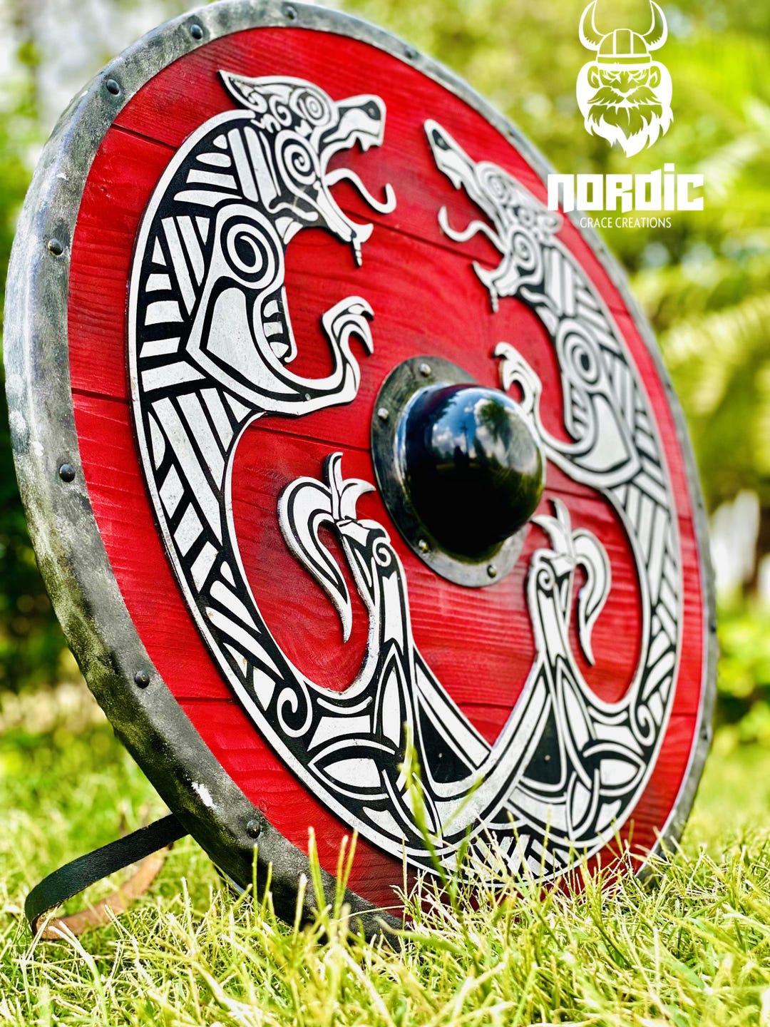 Medieval Dragon Shield Eivor Valhalla Cosplay Viking Shield, Historical ...