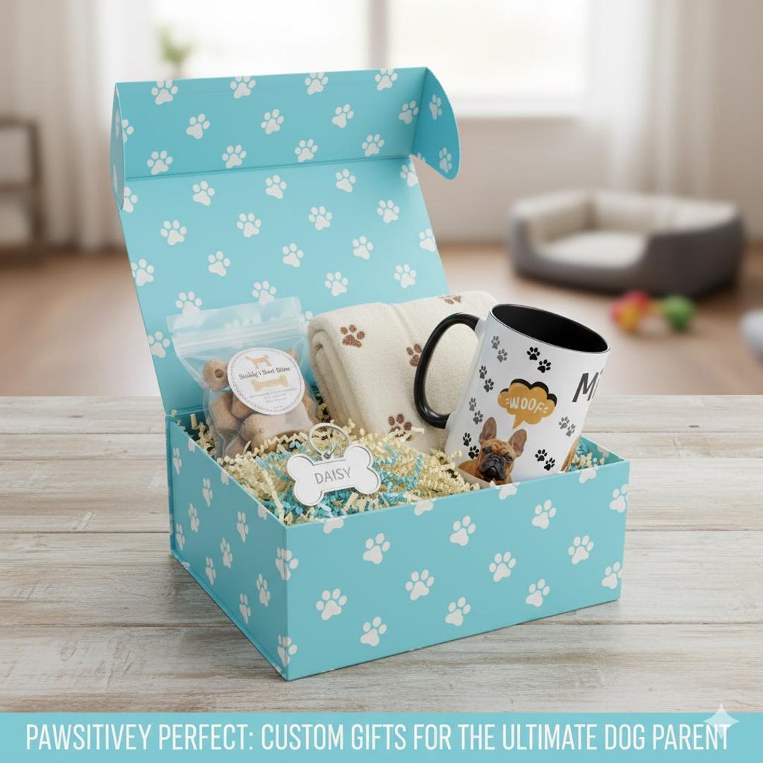 Custom Pet Gift Box: Personalized Mug, Blanket & Treats - Etsy