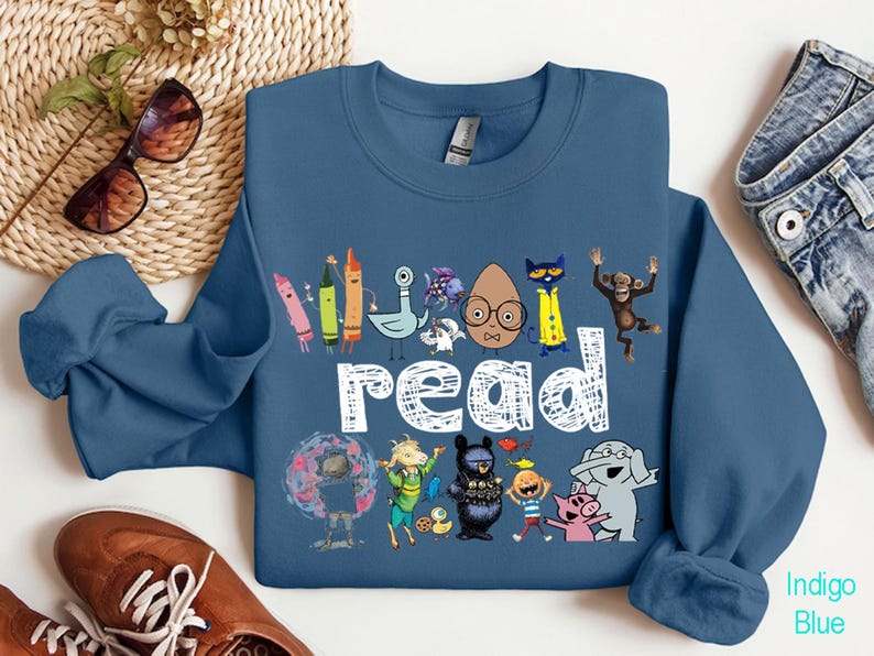 Read Children Books Sweatshirt, Teacher Read Shirt,kindergarten Gift ...