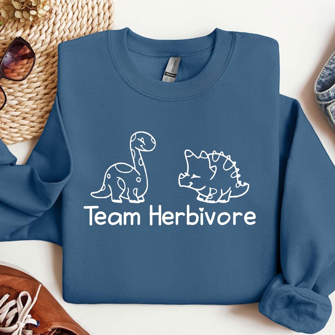 Team Herbivore Sweatshirt, Vegan Shirt, Gift for Vegan, Vegetarian Tee ...