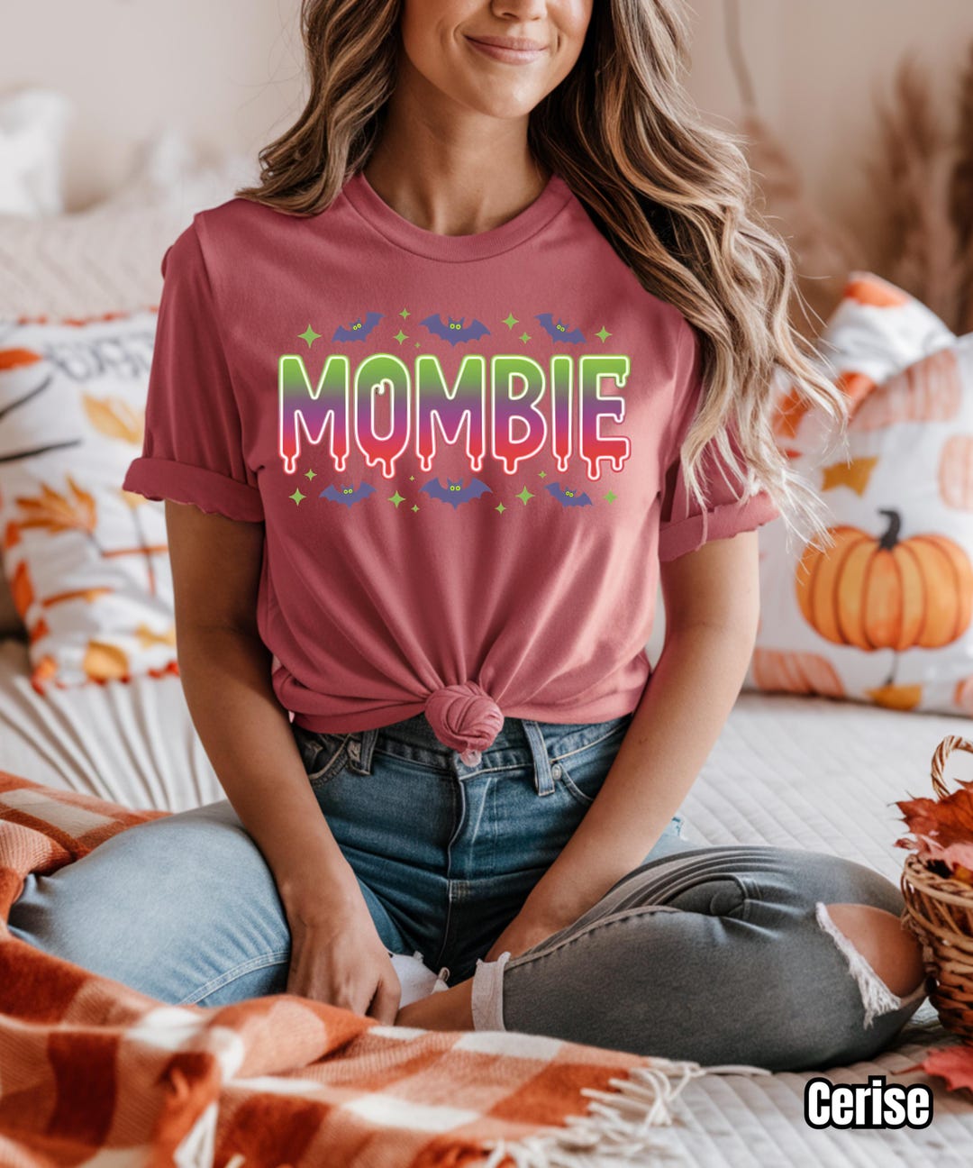 Mombie Halloween Mom Shirt, Funny Zombie Tee With Bats - Etsy