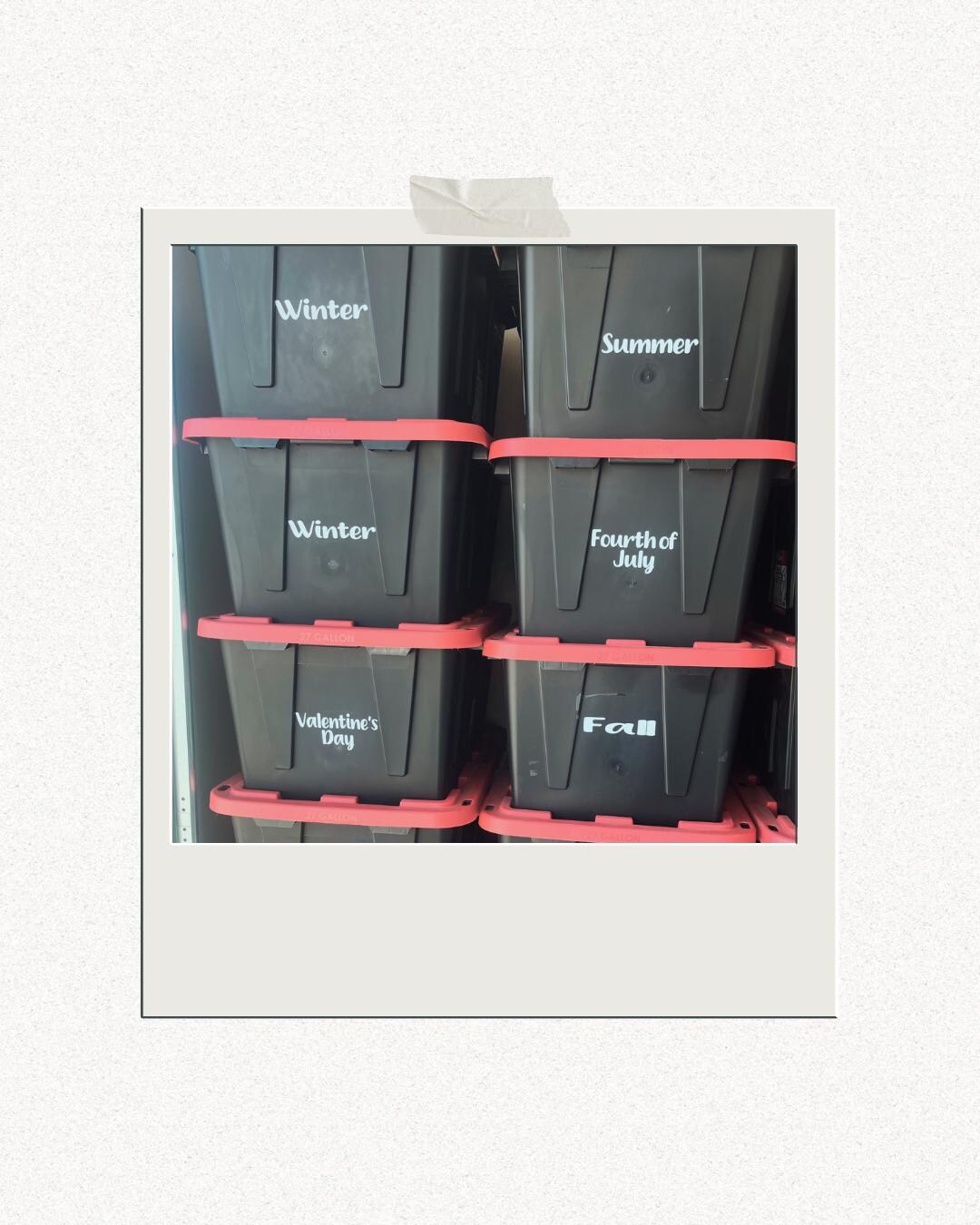 Holiday Bin Label Vinyl Decals - Etsy