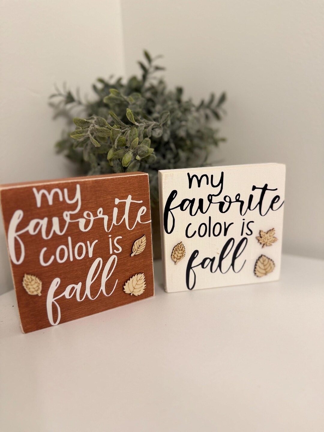My Favorite Color is Fall Tier Tray Decor Sign - Etsy