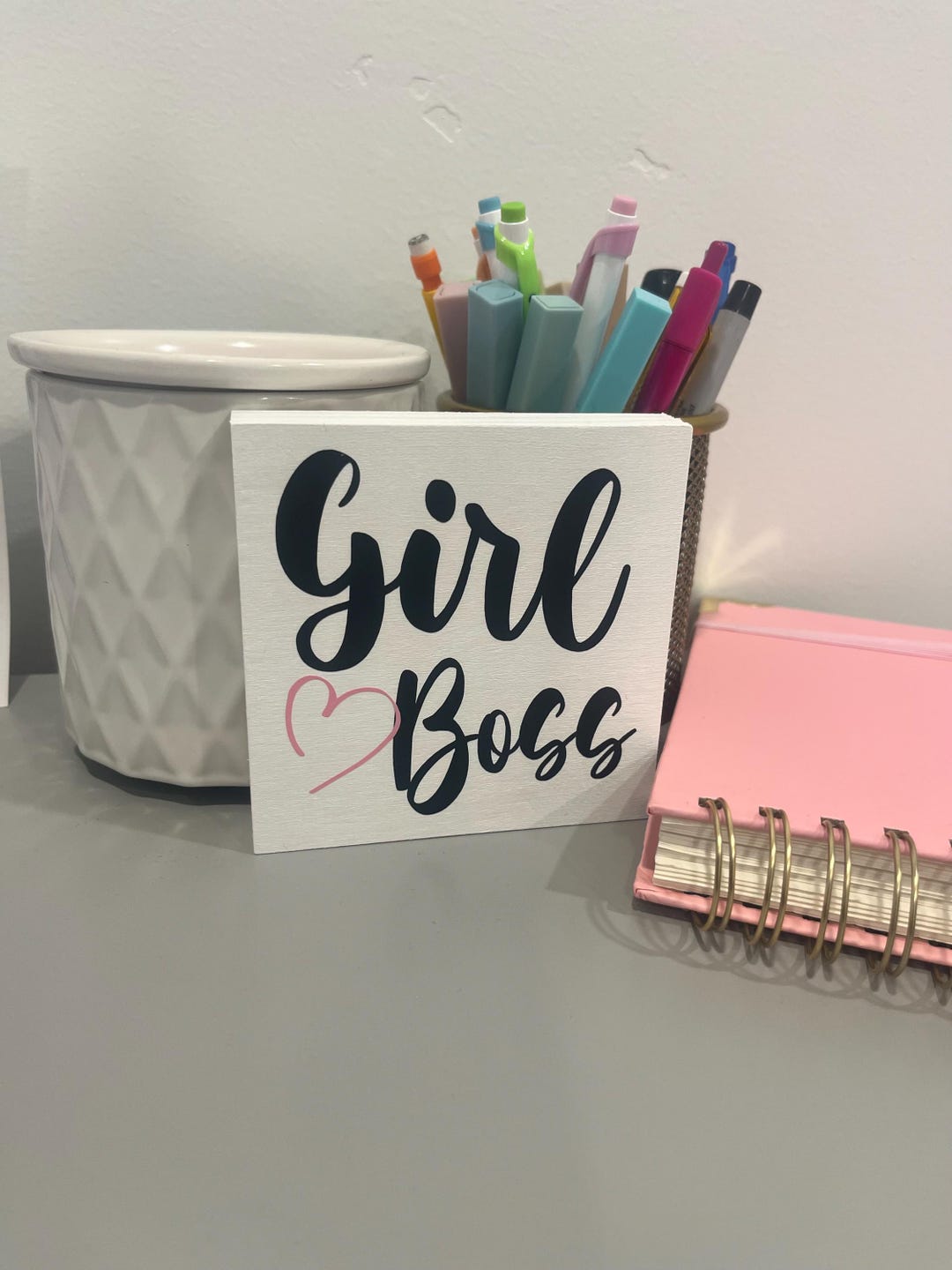 Girl Boss Desk Sign - Etsy