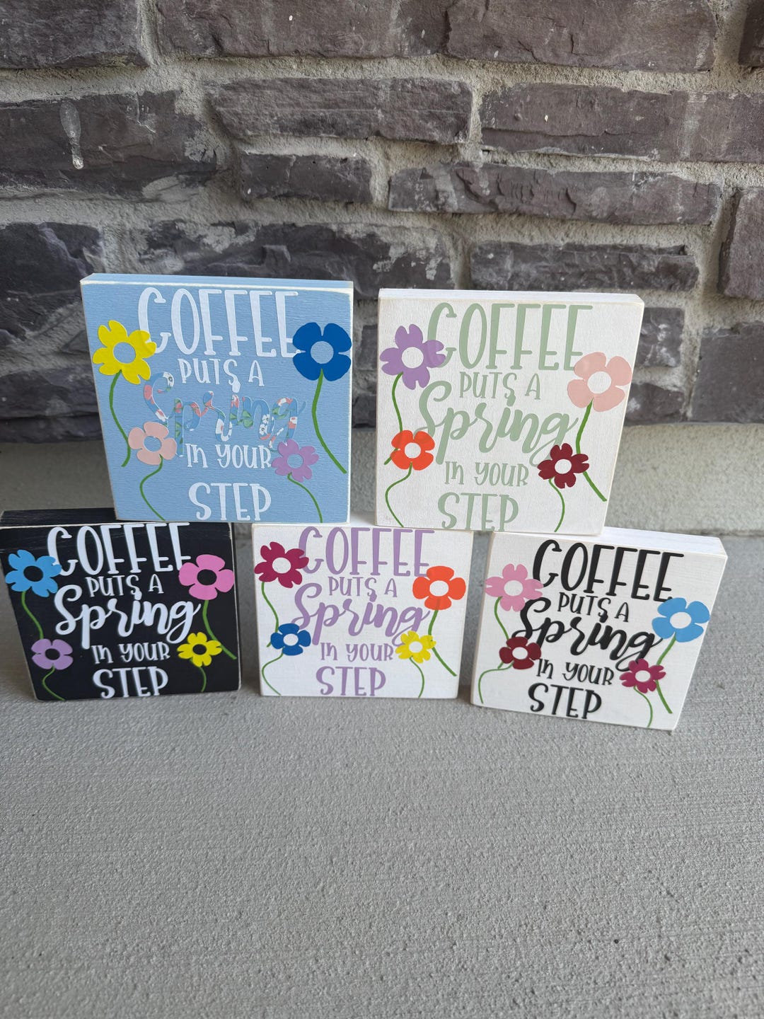 Spring Coffee Bar Sign/ Coffee Puts a Spring in Your Step - Etsy