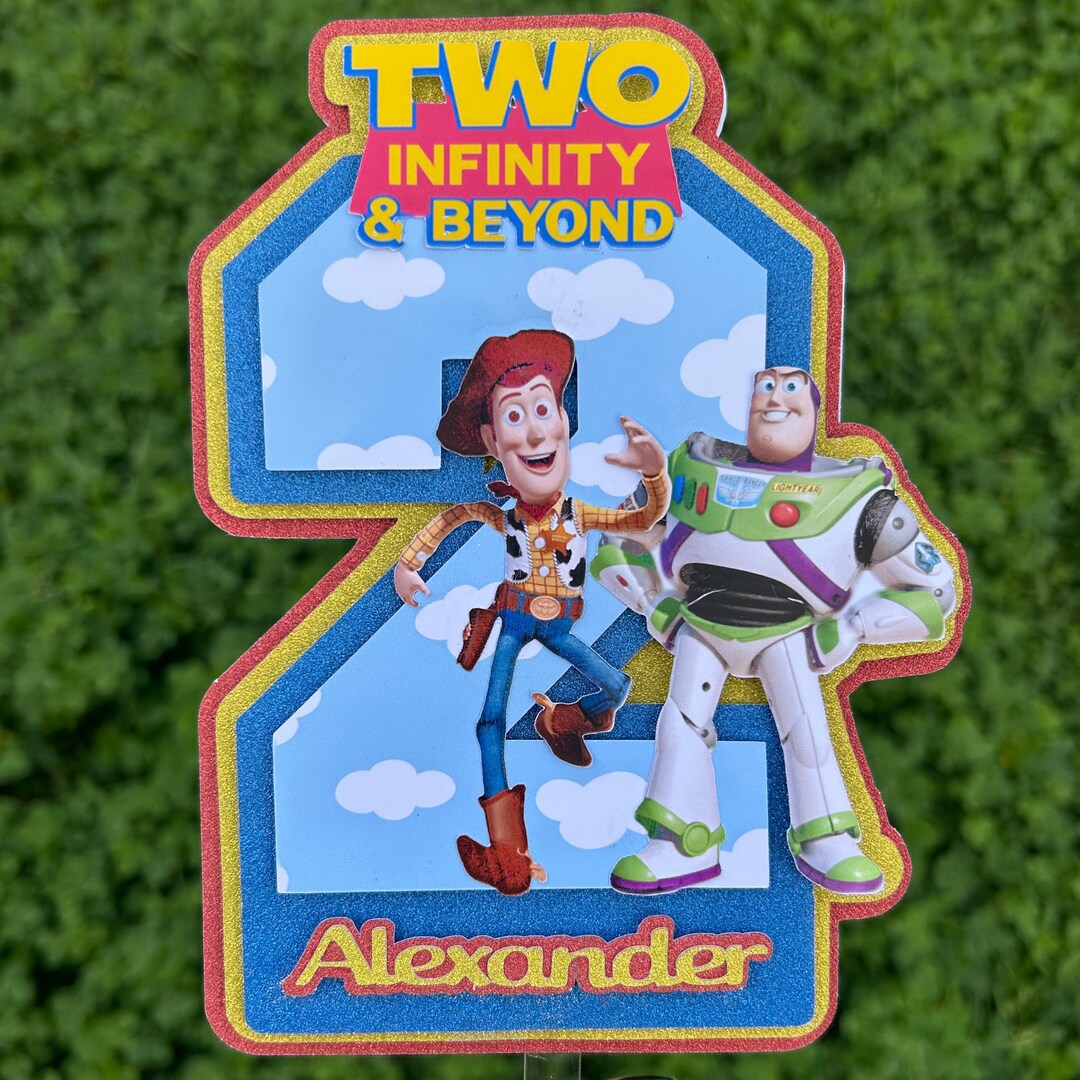 Toy Story Cake Topper, Two Infinity and Beyond, Buzz Cake Topper, Woody ...