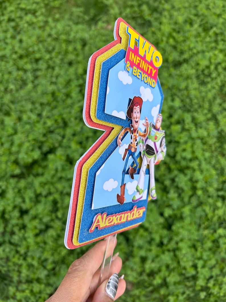 Toy Story Cake Topper, Two Infinity and Beyond, Buzz Cake Topper, Woody ...