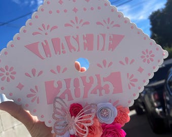 Graduation Cap Topper, Mexican Grad Topper, Papel Picado Graduation ...