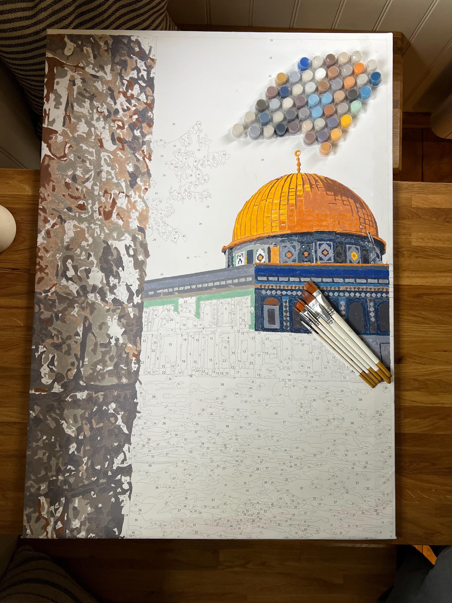 Masjid Al-aqsa Paint by Numbers Kit – Islamic DIY Canvas Art - Islamic ...