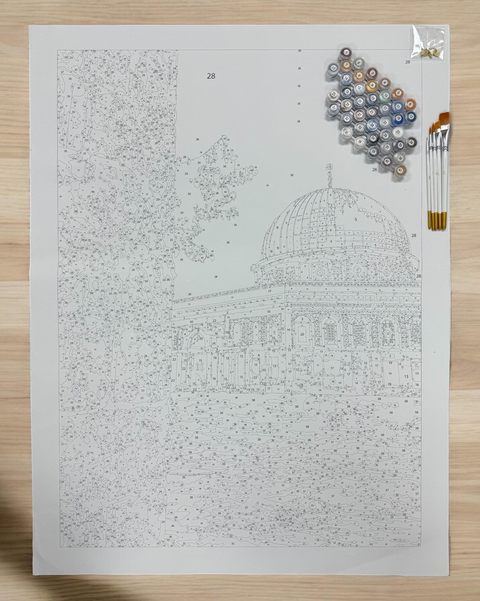Masjid Al-aqsa Paint by Numbers Kit – Islamic DIY Canvas Art - Islamic ...