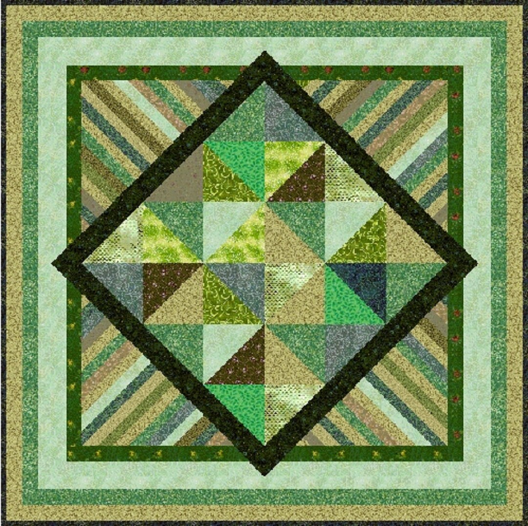 GREEN FIELDS - Free Delivery - Pre-cut Quilt Kit - All Sizes - by Quilt ...