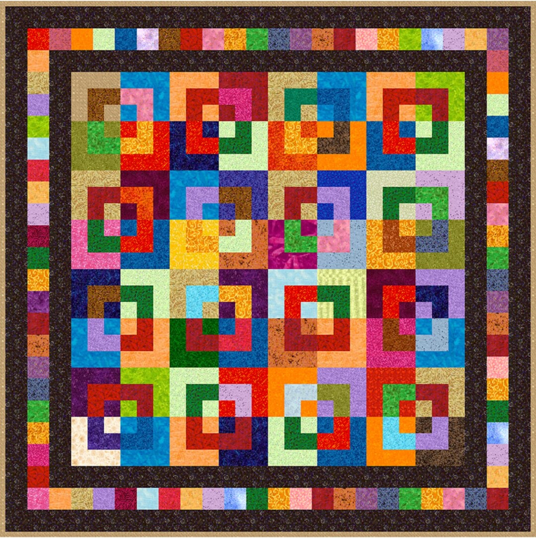 CORNER BLOCK Free Delivery Pre-cut Quilt Kit All Sizes by Quilt-addicts ...