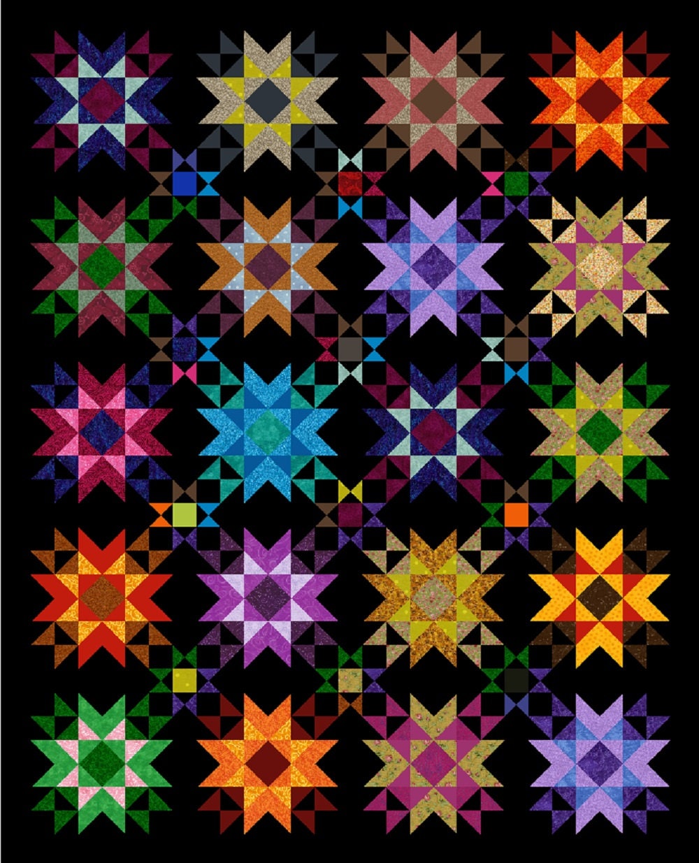 QUINTESSENTIAL STARS Pre-cut Quilt Kit All Sizes by | Etsy