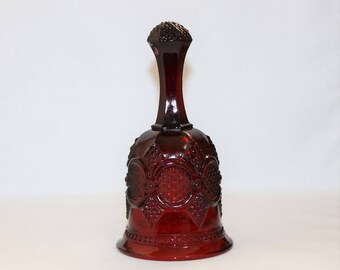 Red Glass Bell - Etsy