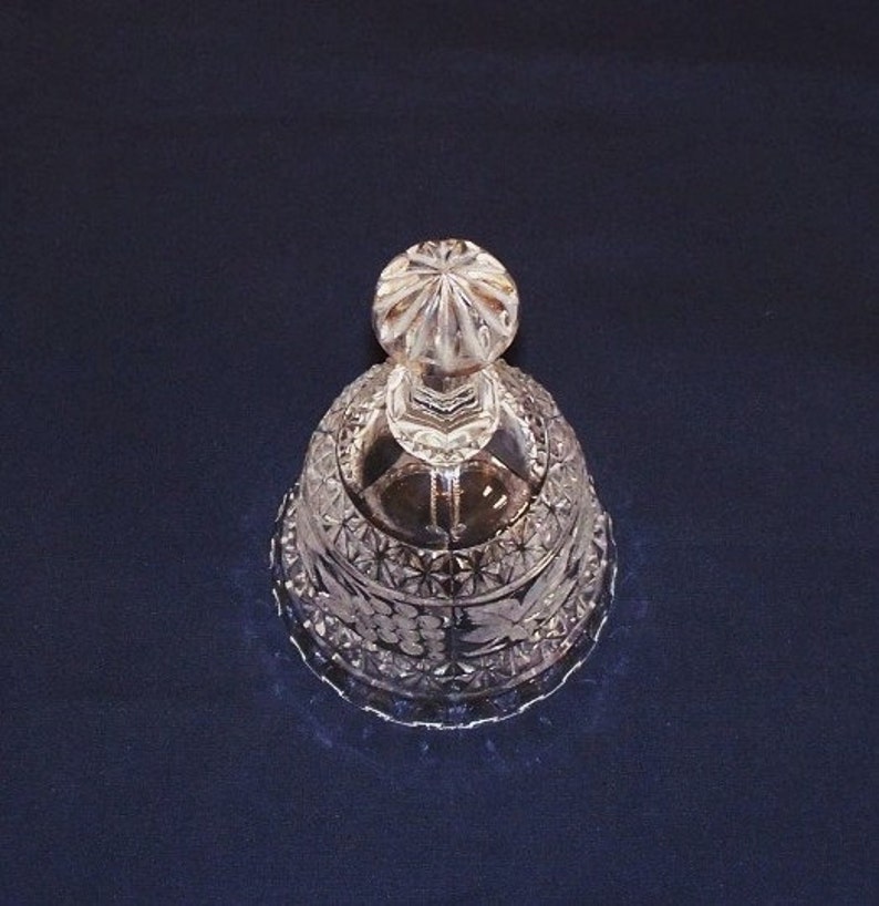 Pressed Glass Bell With Frosted Grapes and Leaves - Etsy