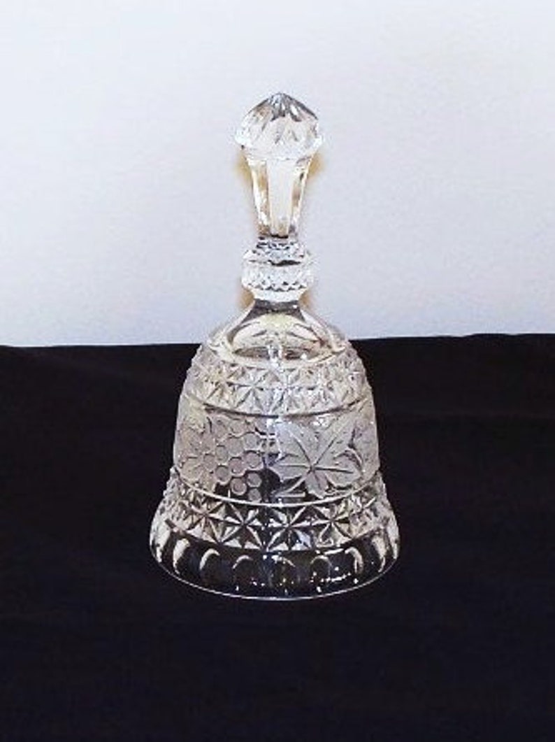 Pressed Glass Bell With Frosted Grapes and Leaves - Etsy