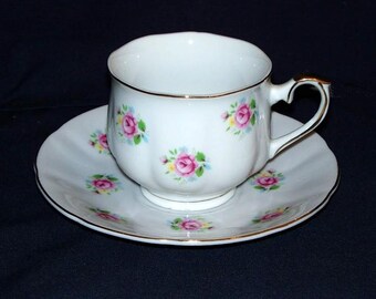 Pink Rose Tea Cup | Etsy