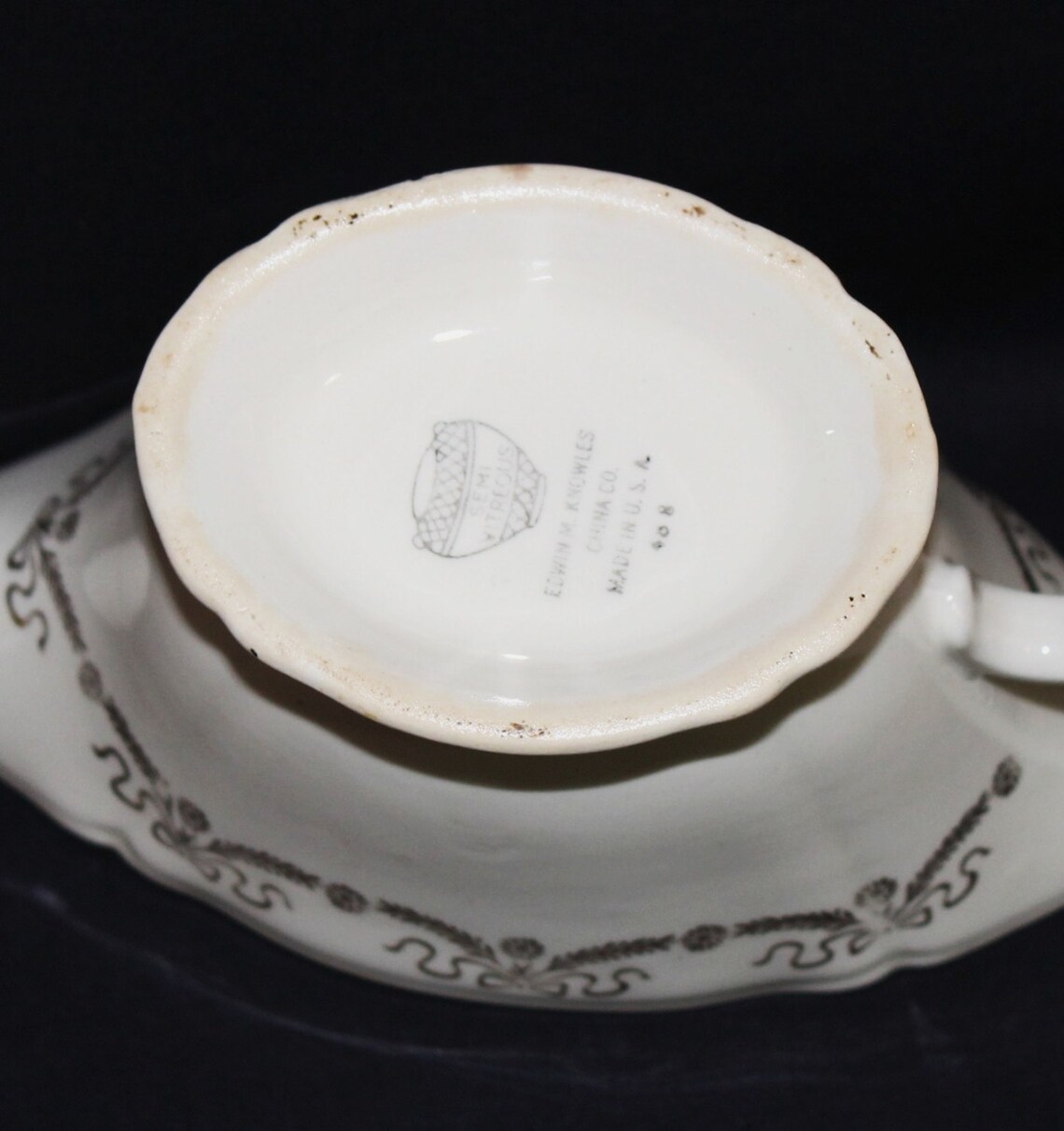 1940's Edwin Knowles Gold Leaf Swag Gravy Pitcher - Etsy