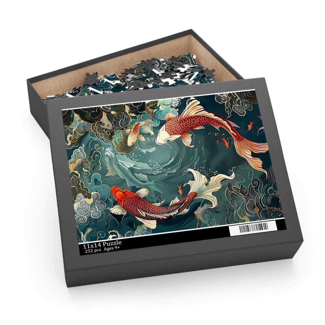 Mesmerizing Koi Yin Yang Puzzle - Japanese Folklore Inspired | 120 250 ...