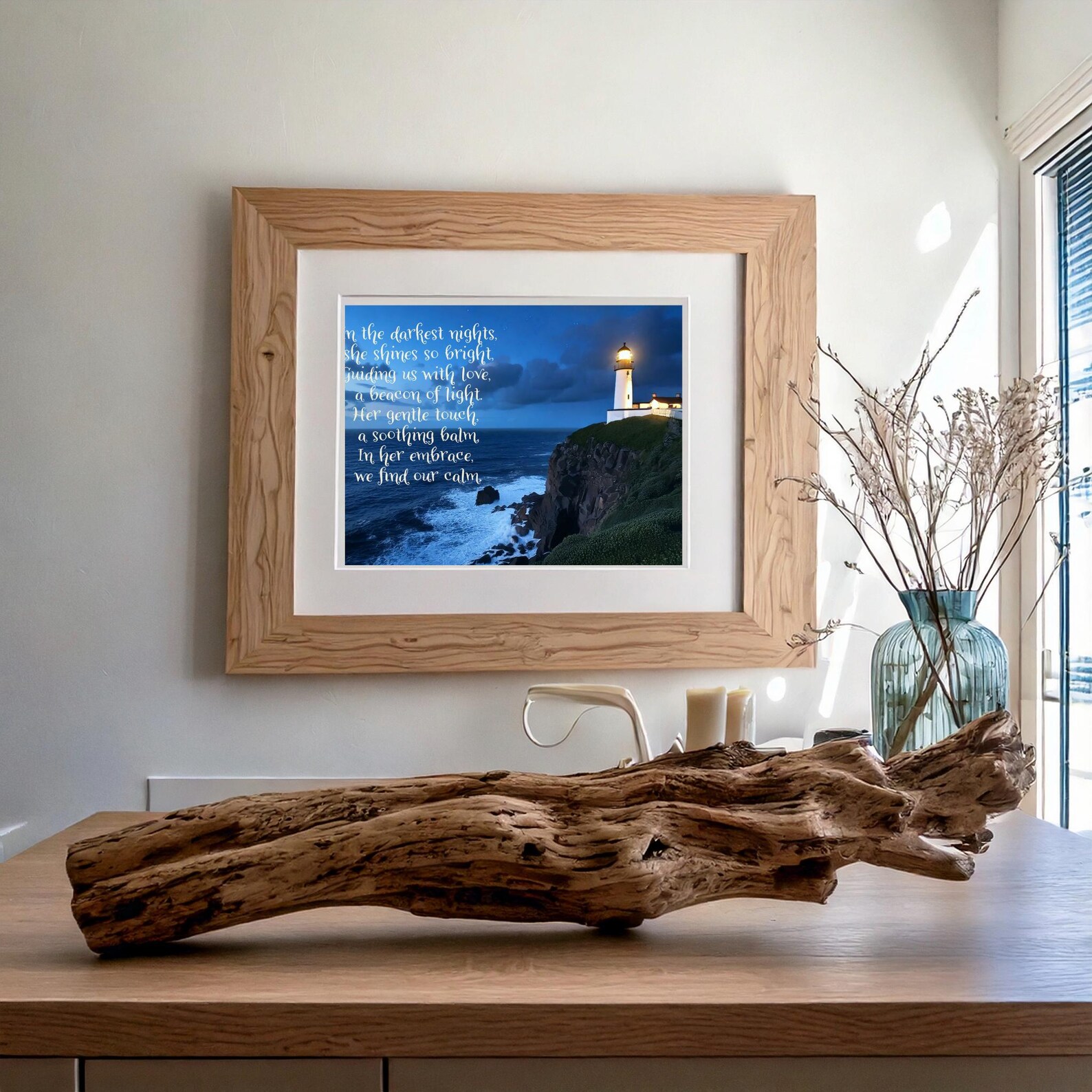 Stormy Ocean Lighthouse Poem Print – Gift for Her - Mother's Day Gift ...