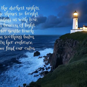 Stormy Ocean Lighthouse Poem Print – Gift for Her - Mother's Day Gift ...