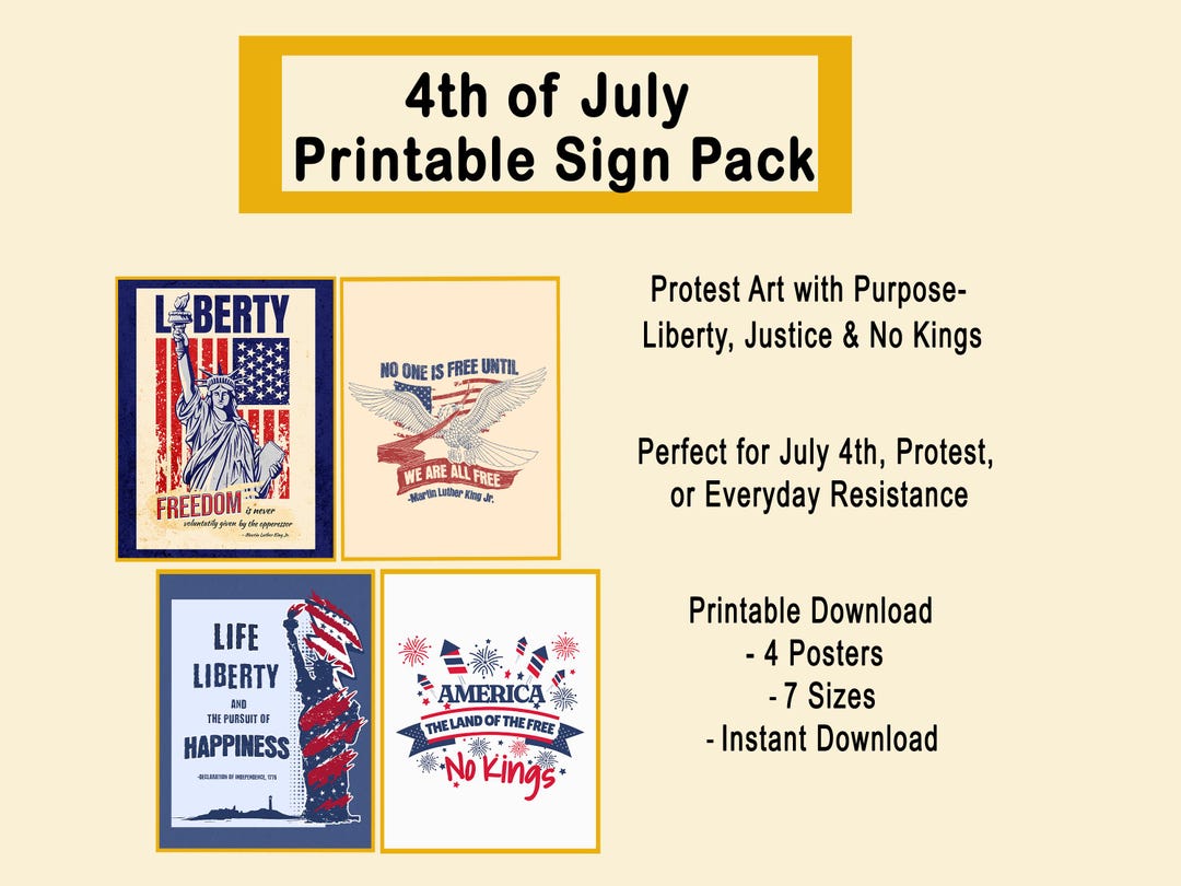 4th of July Printable Wall Art Bundle - Political Patriotic Posters ...