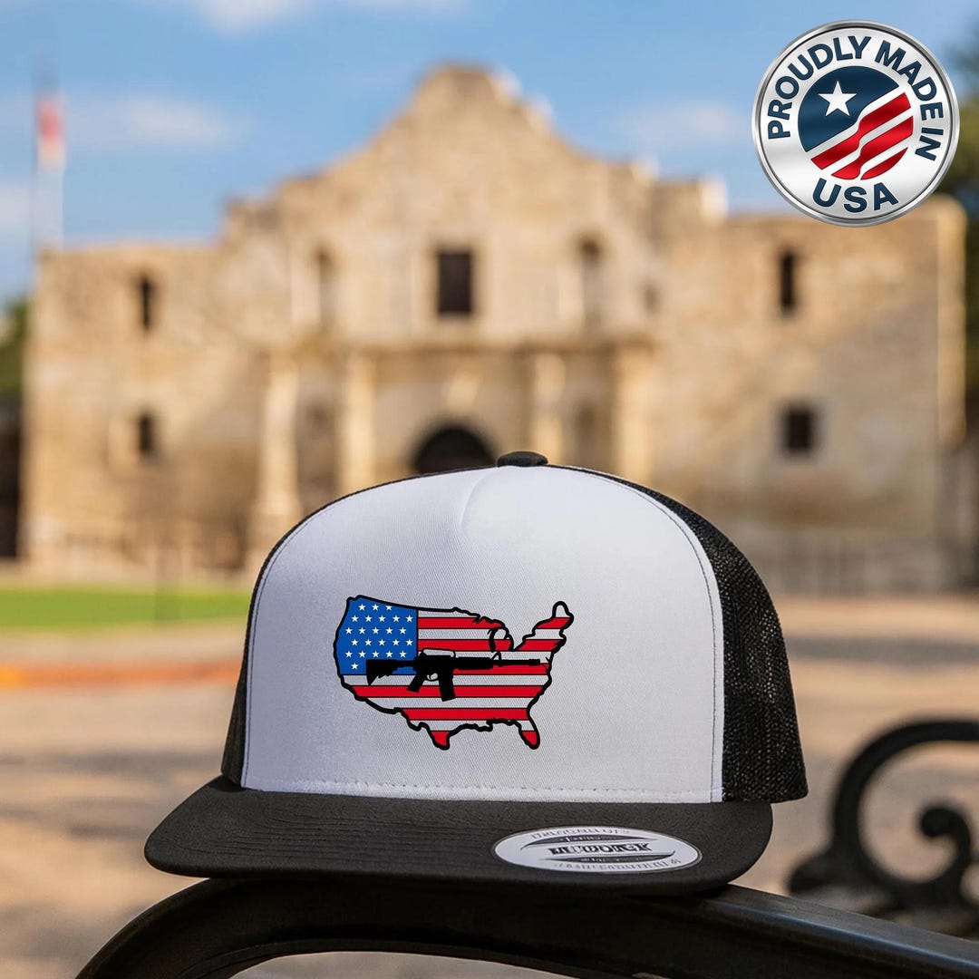 USA Flag Map Trucker Hat: Patriotic American Snapback Cap - Etsy