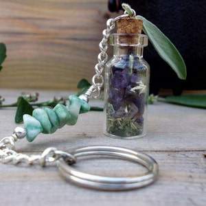Witch's Bottle Amulet Keychain, Wicca and Witchcraft, Witch's Amulet ...