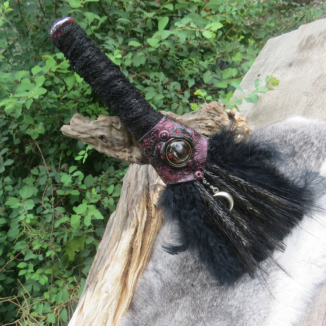 Witch's Altar Broom 12 Raven Totem Besom Broom With - Etsy