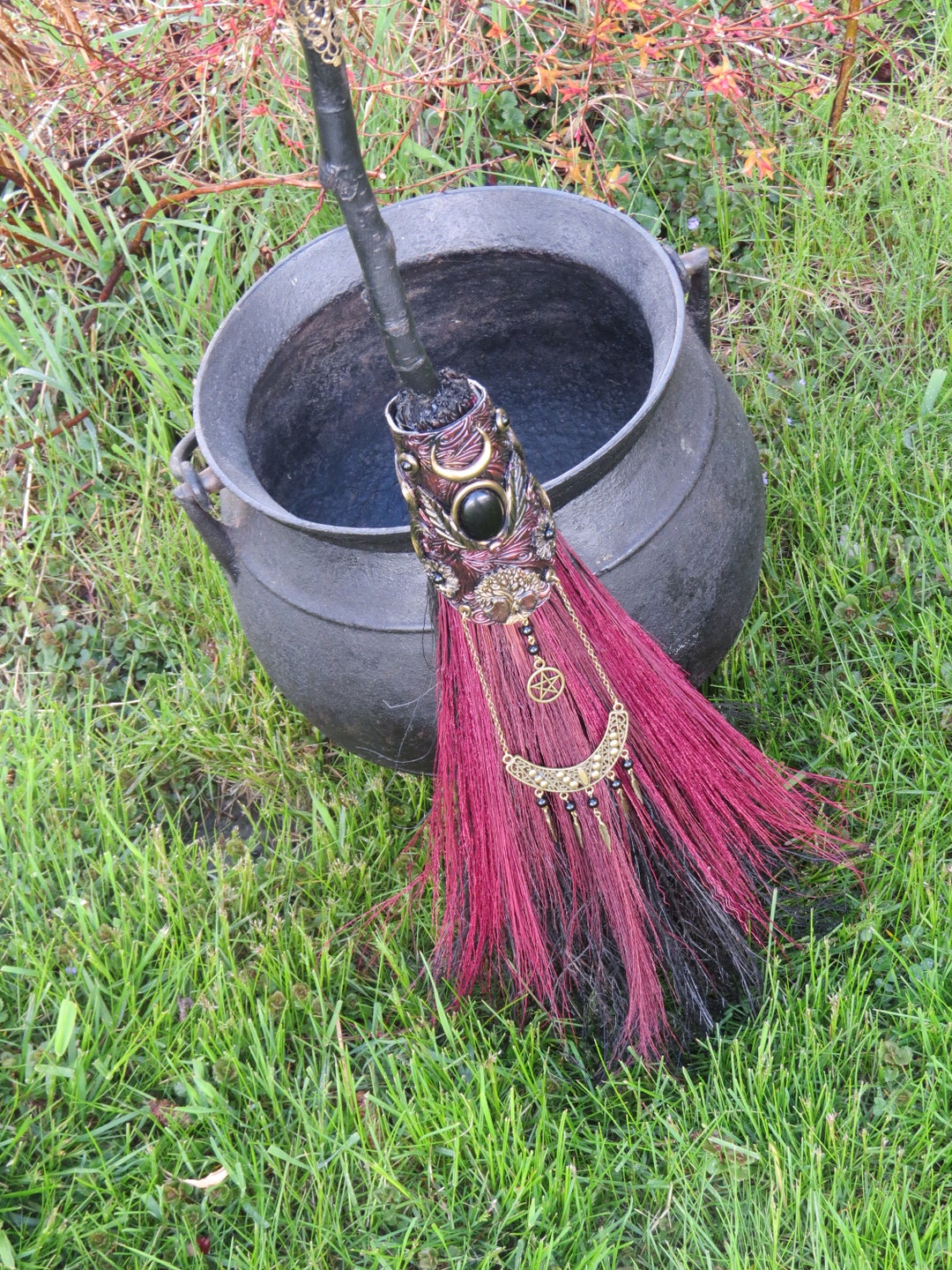 Witch's Broom 34 MADE TO ORDER, Wicca Home Decor, Pagan Altar, Witchcraft Wicca Supply, Gift for ...