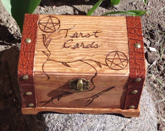 Witchy Wooden Pentacles Tarot Box/wicca Witchcraft - Etsy